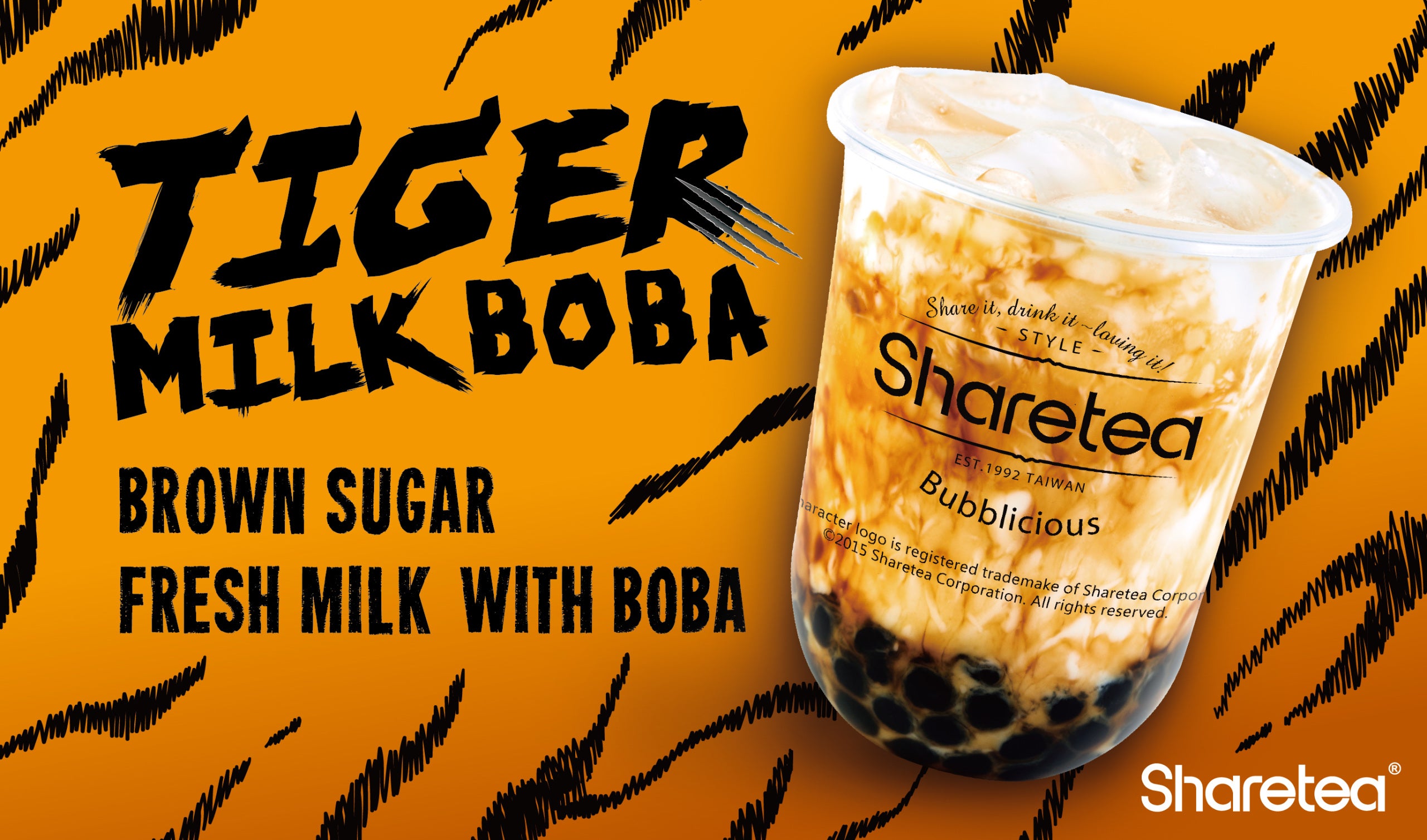TIGER MILK BOBA-Dome Cup | Sharetea Escondido